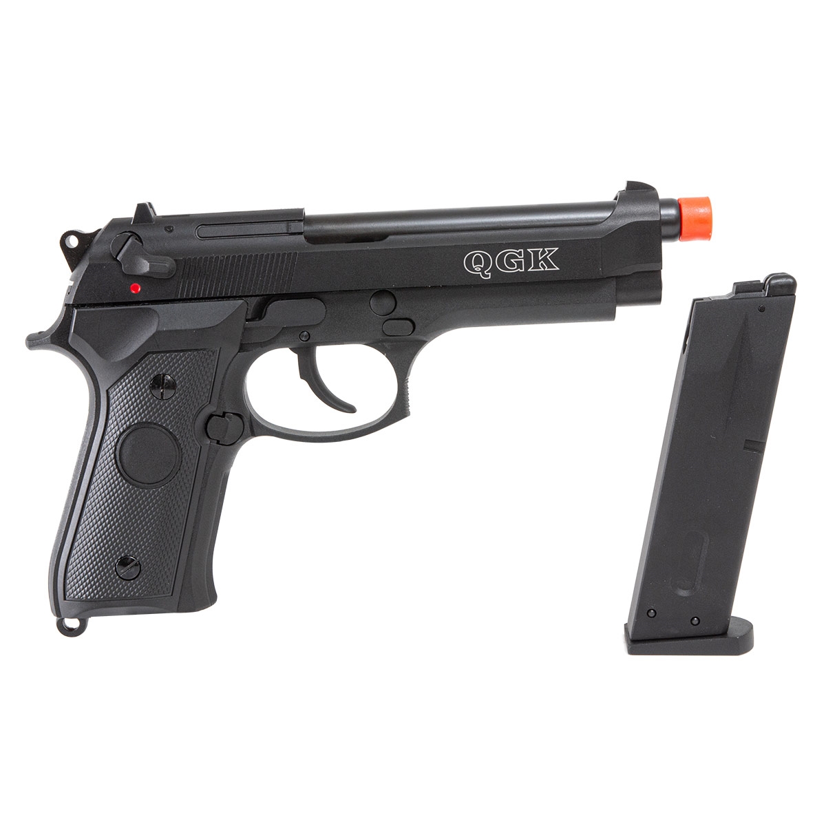 PISTOLA DE AIRSOFT A GÁS GBB GREEN GAS QGK 92 BK BLOWBACK SLIDE METAL ...